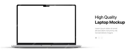 Premium Vector 3d Laptop Mockup Front View Isolated On White