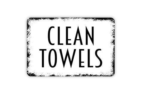 Clean Towels Sign Bathroom Spa Hot Tub Pool Restroom Indoor Or Outdoor