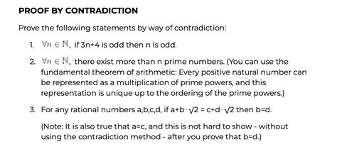 Solved Proof By Contradiction Please Help Prove The
