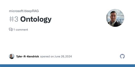 Ontology · Issue 3 · Microsoftdeeprag · Github