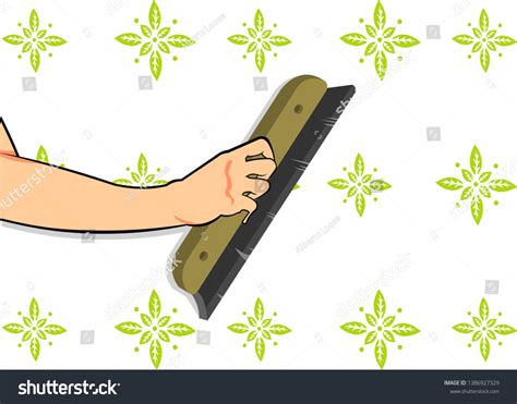 Hand Doing Alignment Wallpaper Brush Stock Vector Royalty Free