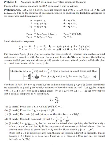 Problem 6 An Attack On Rsa With Small Decryption