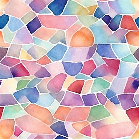 Premium Photo A Close Up Of A Colorful Mosaic Tile Pattern With A White Background Generative Ai