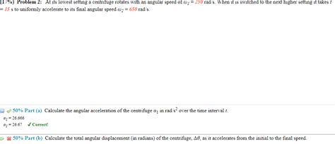 Solved 17 Problem 2 At Its Lowest Setting A Centrifuge