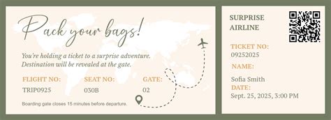 Free Printable Boarding Pass Templates To Edit Online