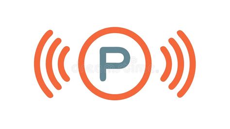 Parking Sensor Signal Icon Vector For Vehicle Assistance Safety Vector