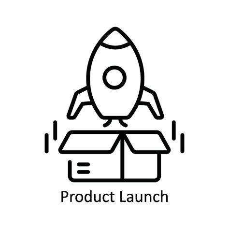 Product Launch Vector Outline Icon Design Illustration Product