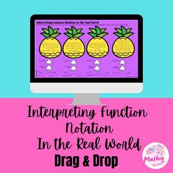 Interpreting Function Notation In The Real World Drag Drop Digital