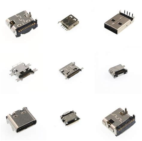 Mini Micro Usb Female Smt A B C Type Connector For Mobile Charging Port Atx Molex Connector
