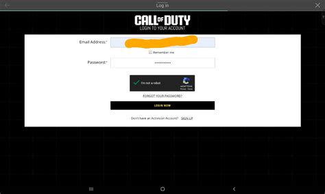 Unable To Login Through Activision Rcallofdutymobile