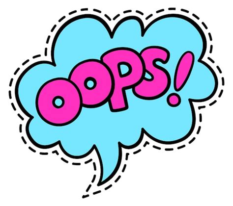 Premium Vector Oops Cloud Sticker Chat Message In Pop Art Style