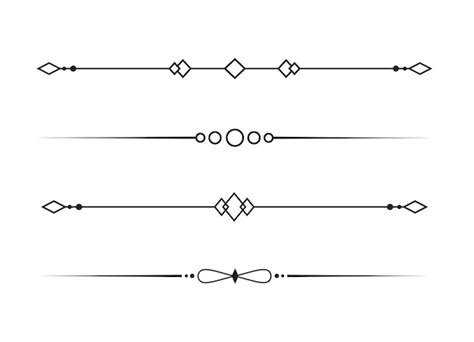 premium vector set of vintage decorative lines text dividers line