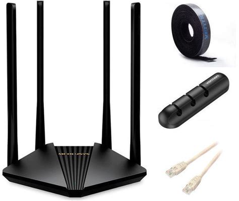 Роутер Mercusys MR30G AC1200 Black + комплект аксессуаров + подарочный ...
