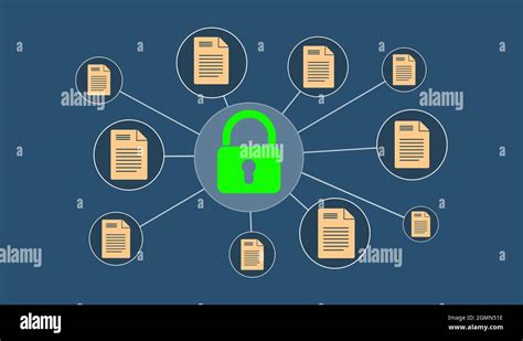Illustration Of A Data Protection Concept Stock Photo Alamy