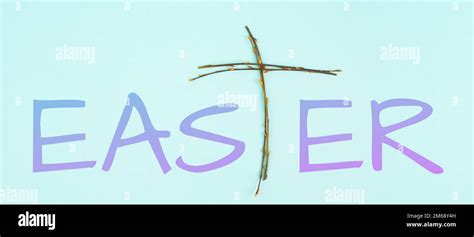 Religious Cross Made From Willow Branches Belief Faith And Spirituality In Religon