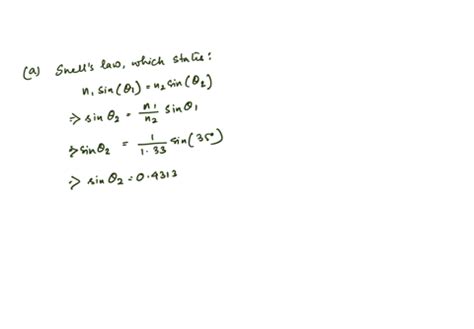SOLVED A Horizontal Parallel Sided Plate Of Glass Having A Refractive Index Of Is In