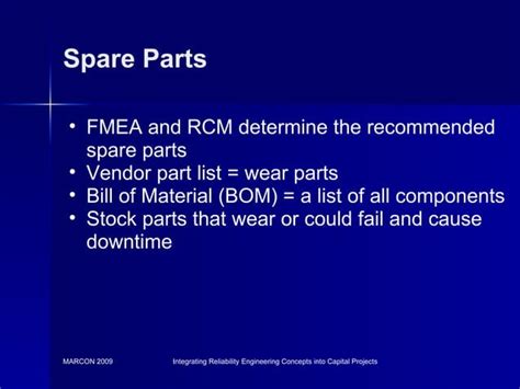 Integrating Reliability Engineering Concepts Ppt