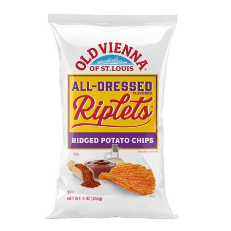 Old Vienna Riplets All Dressed Flavored Ridged Potato Chips 9 Oz Bag