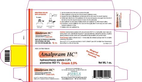 Analpram Hc Cream Package Insert Prescribing Information
