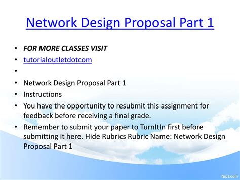 PPT Network Design Proposal Part 1 Tutorialoutlet PowerPoint Presentation ID 7644334