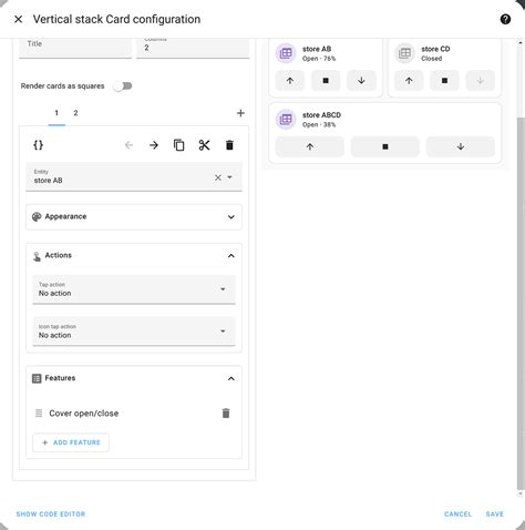 Configuration Of The Default Cover More Info Popup Frontend Home Assistant Community
