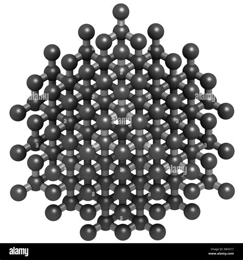 Diamond Crystal Structure Atoms Are Represented As Spheres With