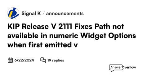 Kip Release V 2111 Fixes Path Not Available In Numeric Widget