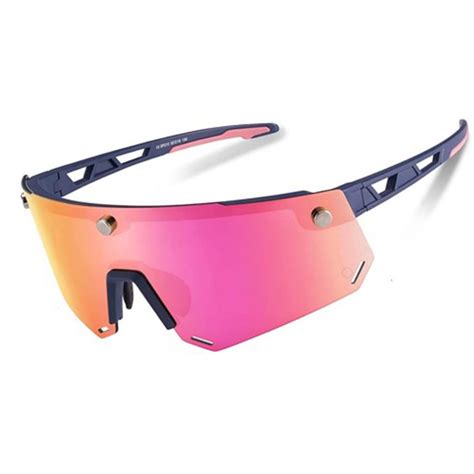 Purple Magnetic Frameless Lens Polarized Cycling Glasses