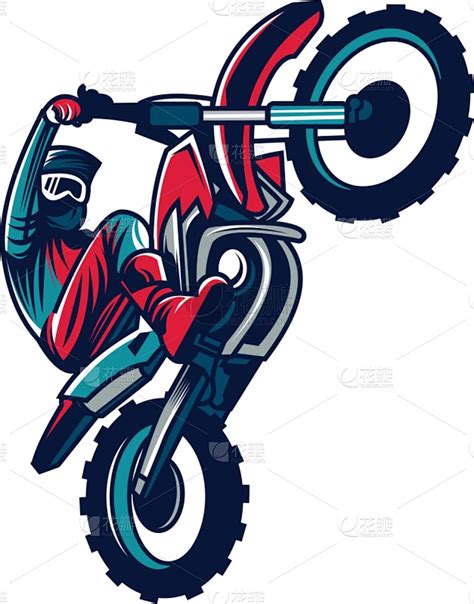 摩托车越野赛摩托车分离着色脚踏车男人运动迅速发动机设计素材 花瓣网