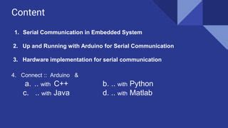 Serial Communication Embedded System Interface PPTX