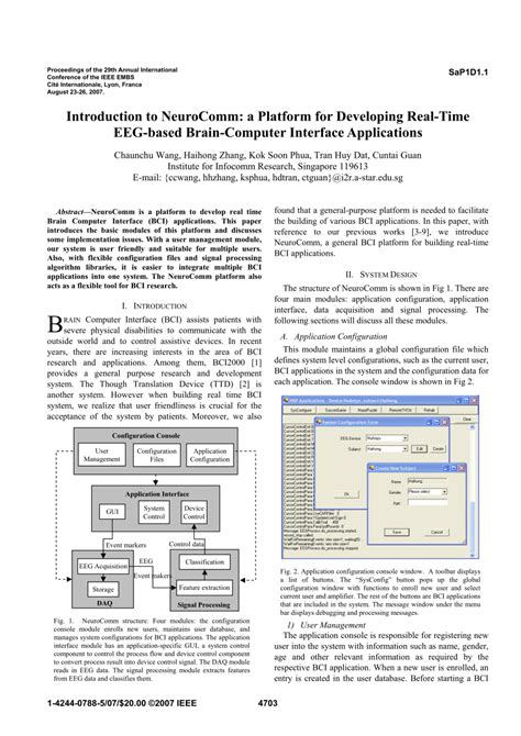 Pdf Introduction To Neurocomm A Platform For Developing Real Time