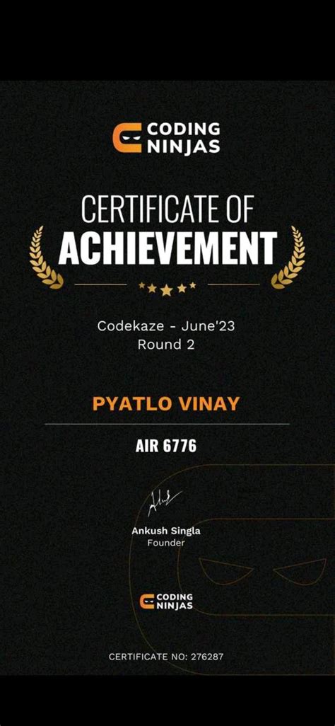 Vinay Kumar Pyatlo On Linkedin Codingninjas