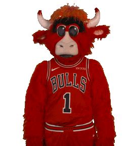 Point Up Benny The Bull Sticker By Chicago Bulls