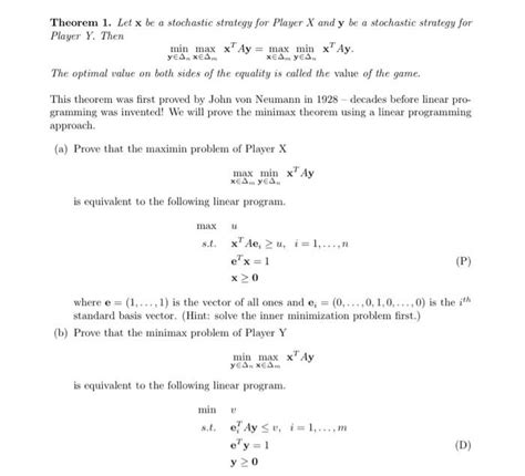 solved theorem 1 let x be a stochastic strategy for player