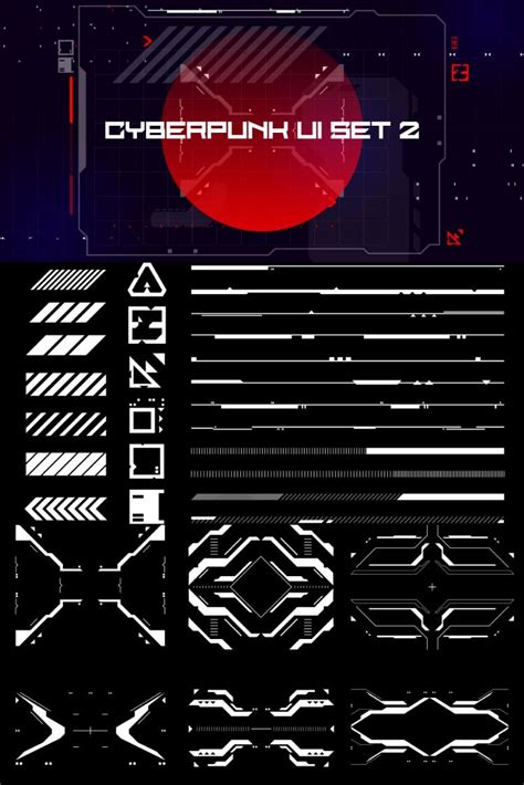 Artstation Cyberpunk Ui Set 2 Game Assets