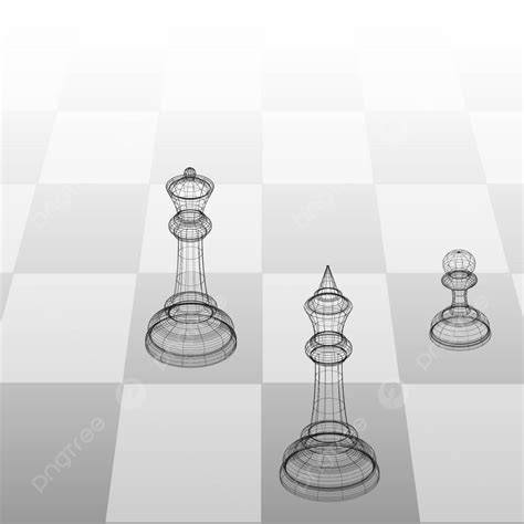 an illustration of a 3d chessboard with a perspective view featuring