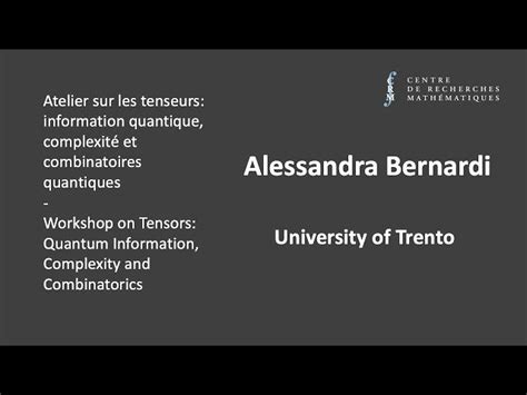 Free Video On The Dimension Of Tensor Network Varieties From Centre De