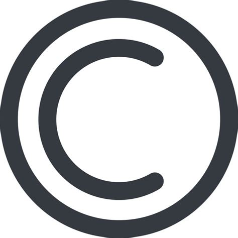 Copyright Wide Icon By Friconix Fi Cwluxl Copyright Wide Line Right