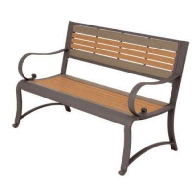 Outdoor Treetop Products Two Tone 4 Ft Plastic And Steel Garden Bench
