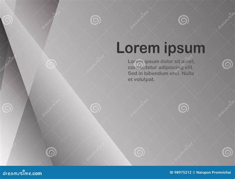 Grey Abstract Background With Text Space Stock Vector Illustration Of Design Card 98975212