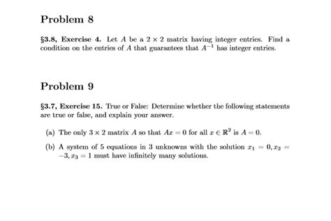 Solved Problem 8 38 Exercise 4 Let A Be A 2 X 2 Matrix