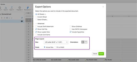 export a spreadsheet workiva support center