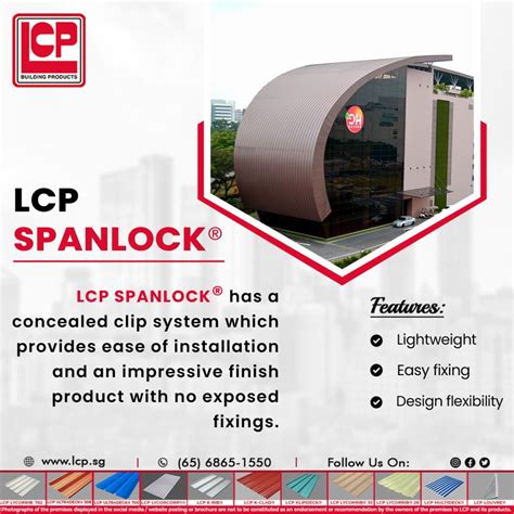 Lcp Building Products Pte Ltd On Linkedin Spanlock Standingseam Doubleseam Angleseam