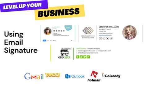 Make Modern Clickable Html Email Signature For Outlook Gmail Apple By Jimi Services Fiverr