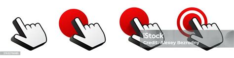 click cursor 3d gold icon computer mouse pointer vector arrow stock