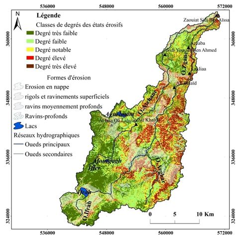 Carte Consolidée Dérosion Papcar Du Bassin Versant De Loued Zgane
