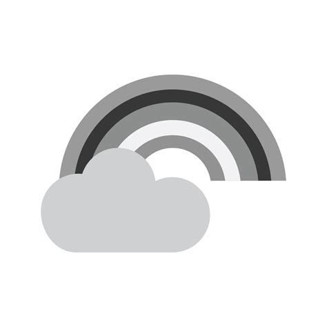 Rainbow Flat Greyscale Icon 15672017 Vector Art At Vecteezy