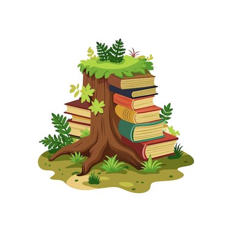 Book Stack Vector Illustration Concept Premium Vector