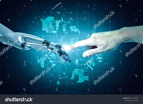 Artificial Intelligence Robot Hand D Rendering Stock Illustration Shutterstock