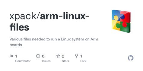 GitHub Xpack Arm Linux Files Various Files Needed To Run A Linux System On Arm Boards